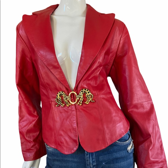 Jackets & Coats | Vintage Gold Tigger Statement Leather Jacket | Poshmark